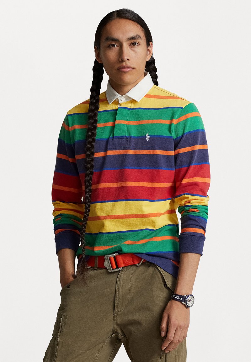 Polo Ralph Lauren LONG SLEEVE RUGBY - Polo shirt - yellow fin/multi-coloured/multi-coloured ...