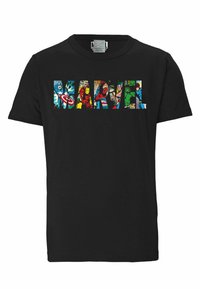 LOGOSHIRT MARVEL COMIC LOGO - T-Shirt print - schwarz - Zalando.de