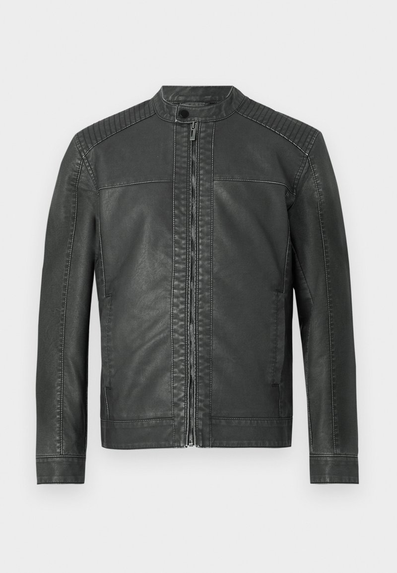 Only & Sons ONSMIKE RACER JACKET - Faux leather jacket - black ...