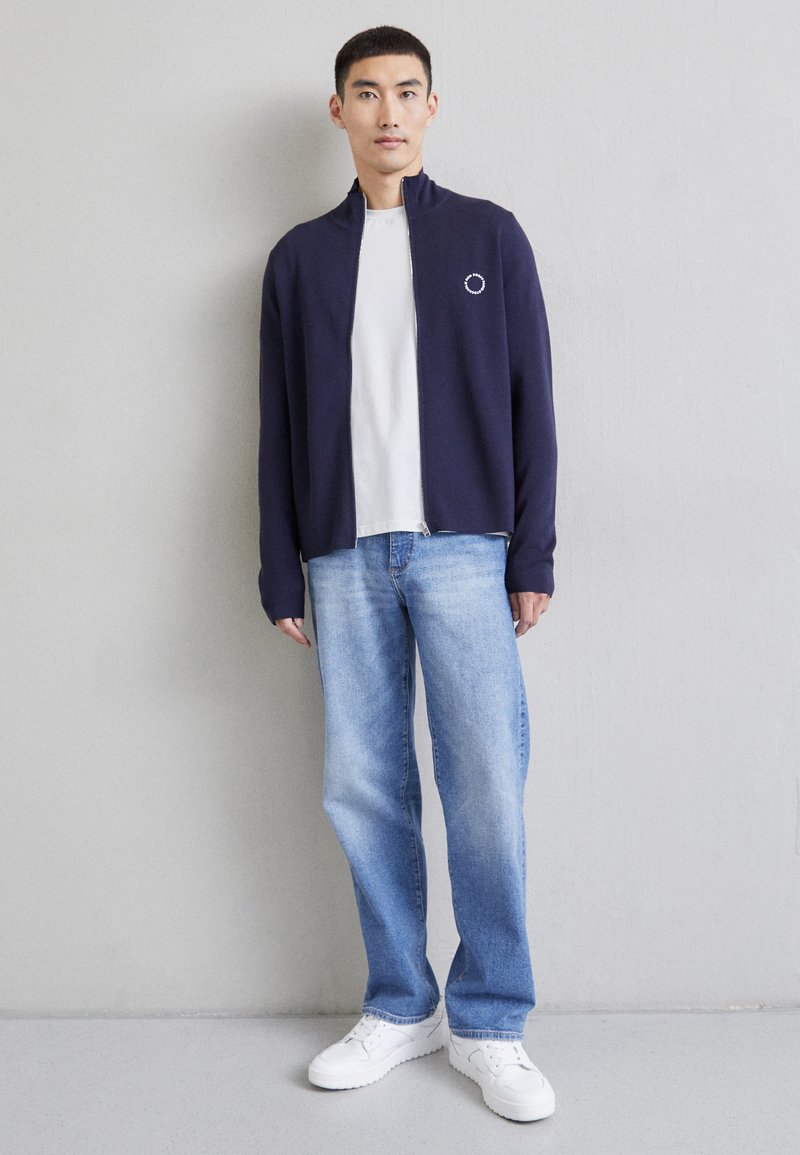 Ron Dorff MILANO JACKET - Jersey de punto - navy/azul marino - Zalando.es