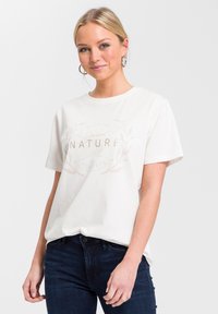 Cross Jeans T-Shirt print - ecru/offwhite - Zalando.de