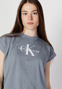 Calvin Klein Jeans ARCHIVAL MONOLOGO - T-shirt print - grey/grijs - Zalando.be