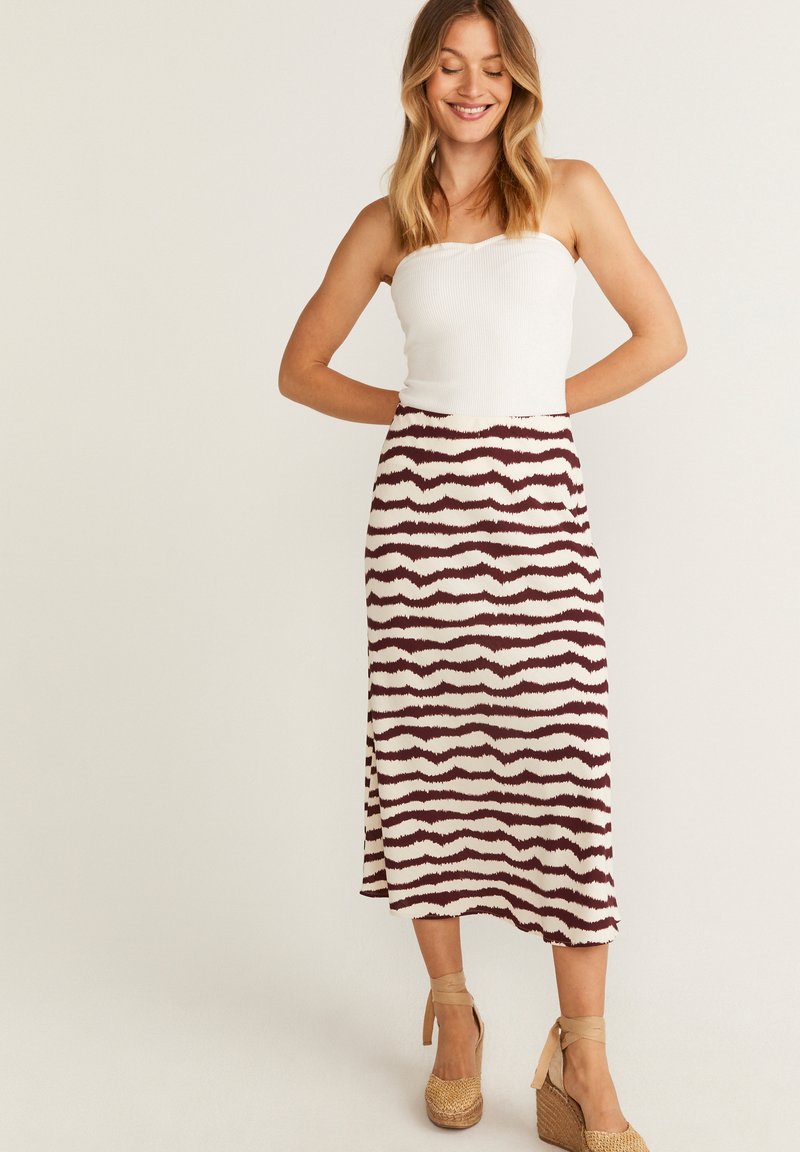 Dobber VIVVI SUMMER PRINT - A-Linien-Rock - dizzy str ruby/mehrfarbig ...