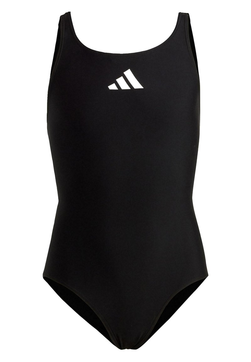 Adidas Performance Solid Small Logo Swimsuit Blackwhiteblack Uk