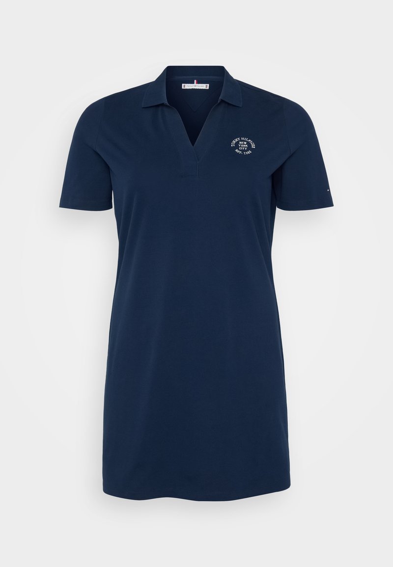 Tommy Hilfiger Curve STAMP POLO DRESS - Jerseykjole - dark night navy ...