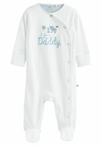 Next BEAR FAMILY SLEEPSUIT 1 PACK - Nattdräkt - white blue/vit - Zalando.se