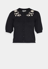 Object OBJTHESS EMBROIDERY CARDIGAN - Cardigan - black/sandshell/black ...