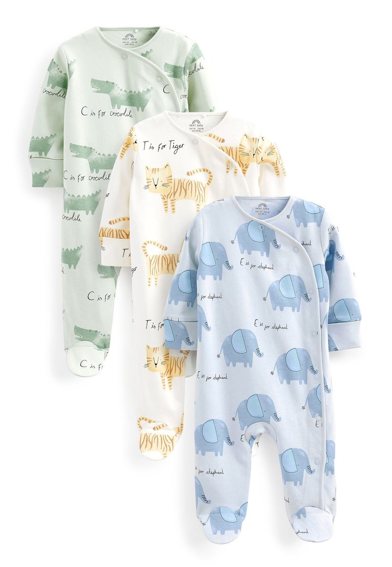 Next BABY CHARACTER SLEEPSUITS 3 PACK - Kruippakje - multi pastel/blauw ...