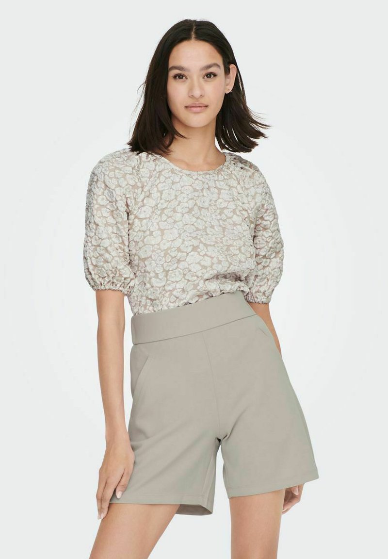 JDY STRUKTURIERTES - Blouse - chateau gray/écru - ZALANDO.FR