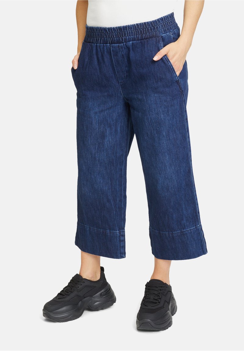 Cartoon CULOTTE MIT EINGRIFFTASCHEN - Flared Jeans - dark blue denim/blau - Zalando.de