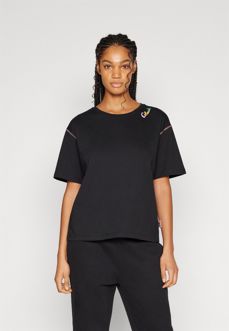 Carlo Colucci CROP T-SHIRT - Basic T-shirt - black - Zalando.ie