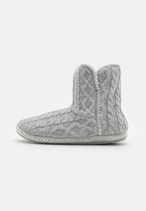 Next SUEDE SLIPPER BOOTS - Chaussons - grey/gris - ZALANDO.FR