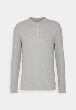 Levi's® THERMAL HENLEY - Strickpullover - mid tone grey heathe/grau ...