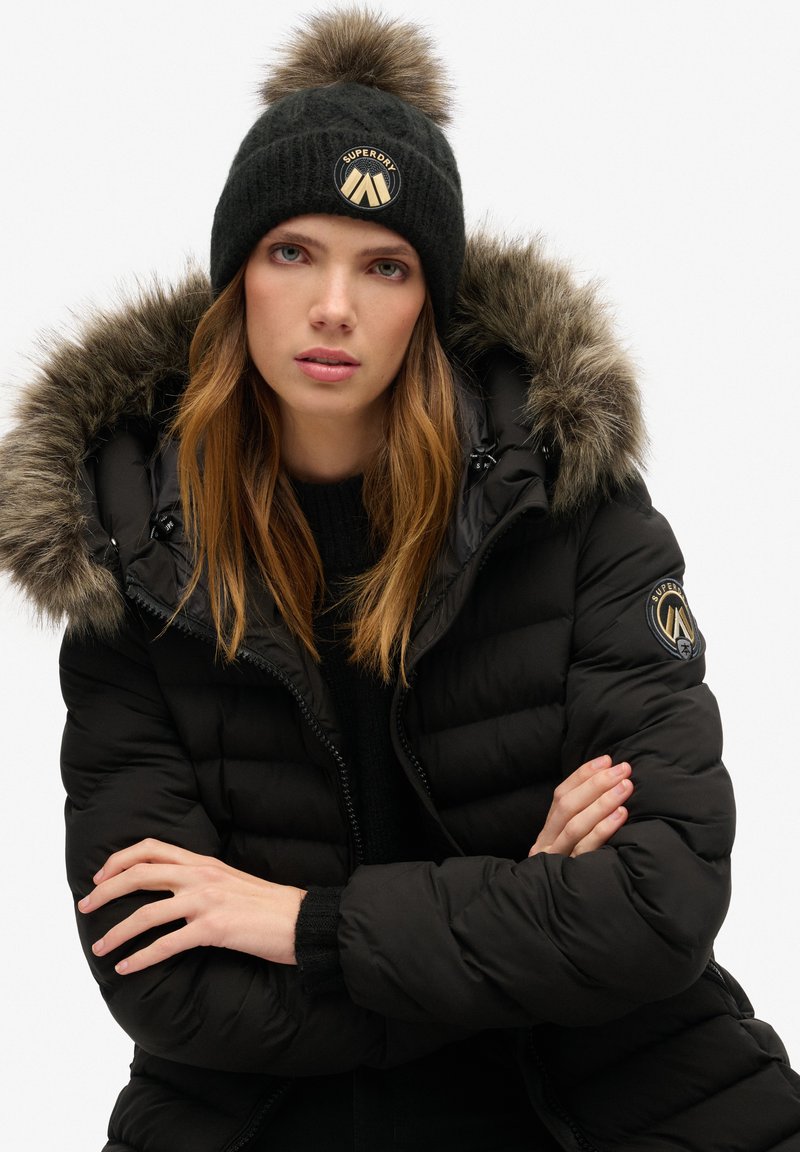Superdry CABLE LUXE - Muts - black/zwart - Zalando.nl