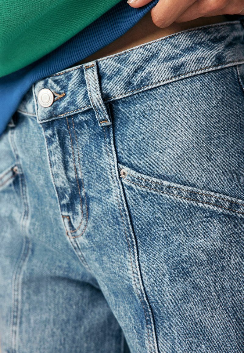 Next SEAM FRONT WIDE - Relaxed fit jeans - mid blue/blauw - Zalando.nl