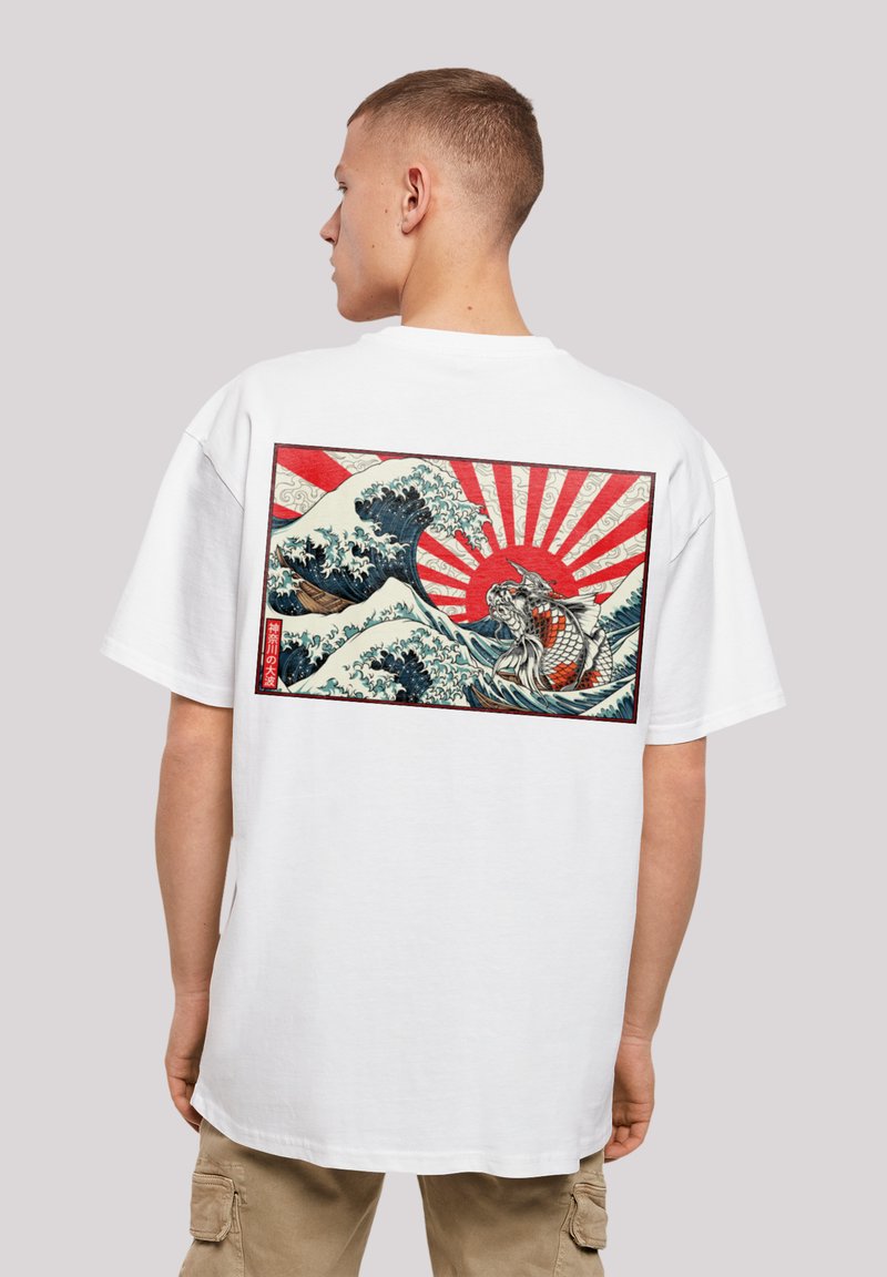 F4NT4STIC KANAGAWA WELLE JAPAN - Print T-shirt - weiß/white - Zalando
