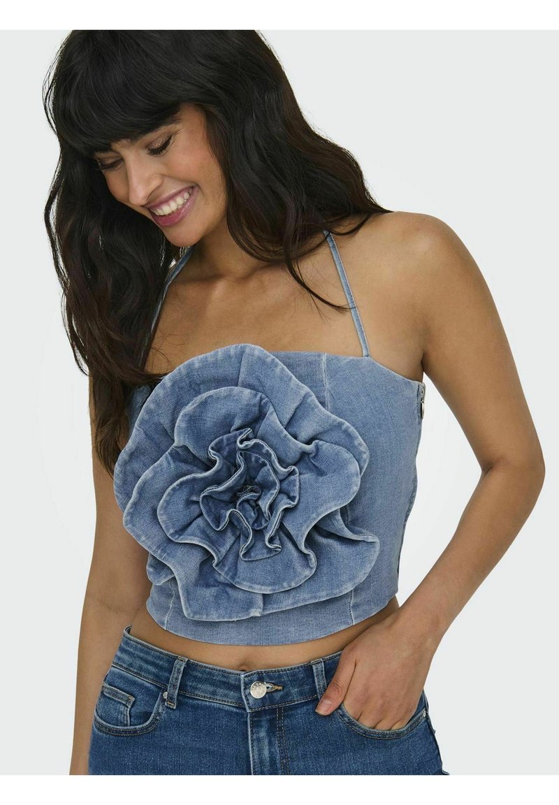 ONLY MARCEL - Topp - medium blue denim/sinine teksa - Zalando.ee