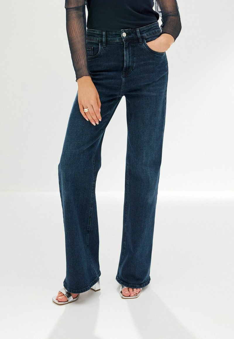 Next WIDE PETITE - Jeansy Bootcut/ciemnoniebieski - Zalando.pl