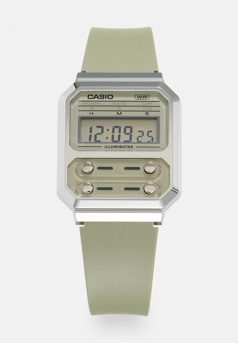 Casio A100 SILICONE - Digitalure - greyish green/khaki - Zalando.dk