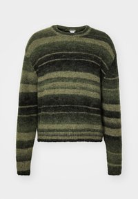 Weekday MURRAY REGULAR - Pullover - khaki green/medium dusty/kaki ...