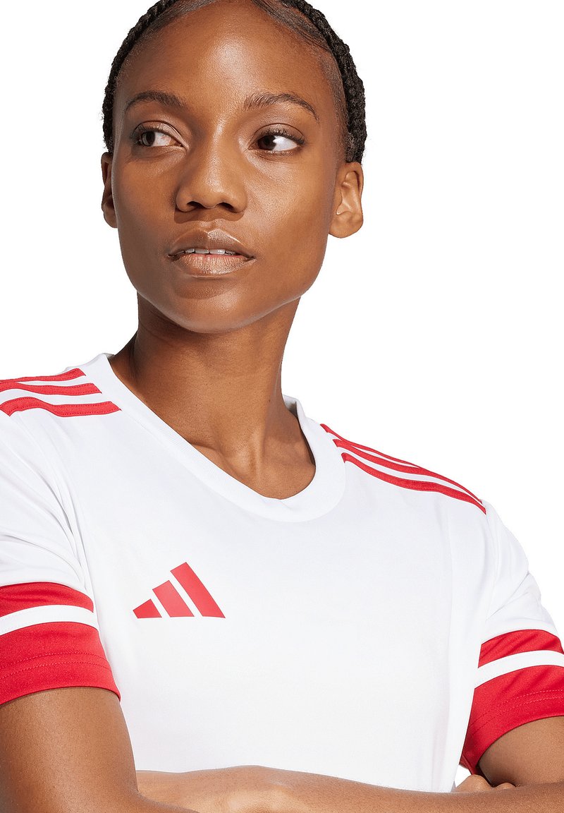 adidas Performance SQUADRA25 SHORT SLEEVE - Sports T-shirt - weissrot ...