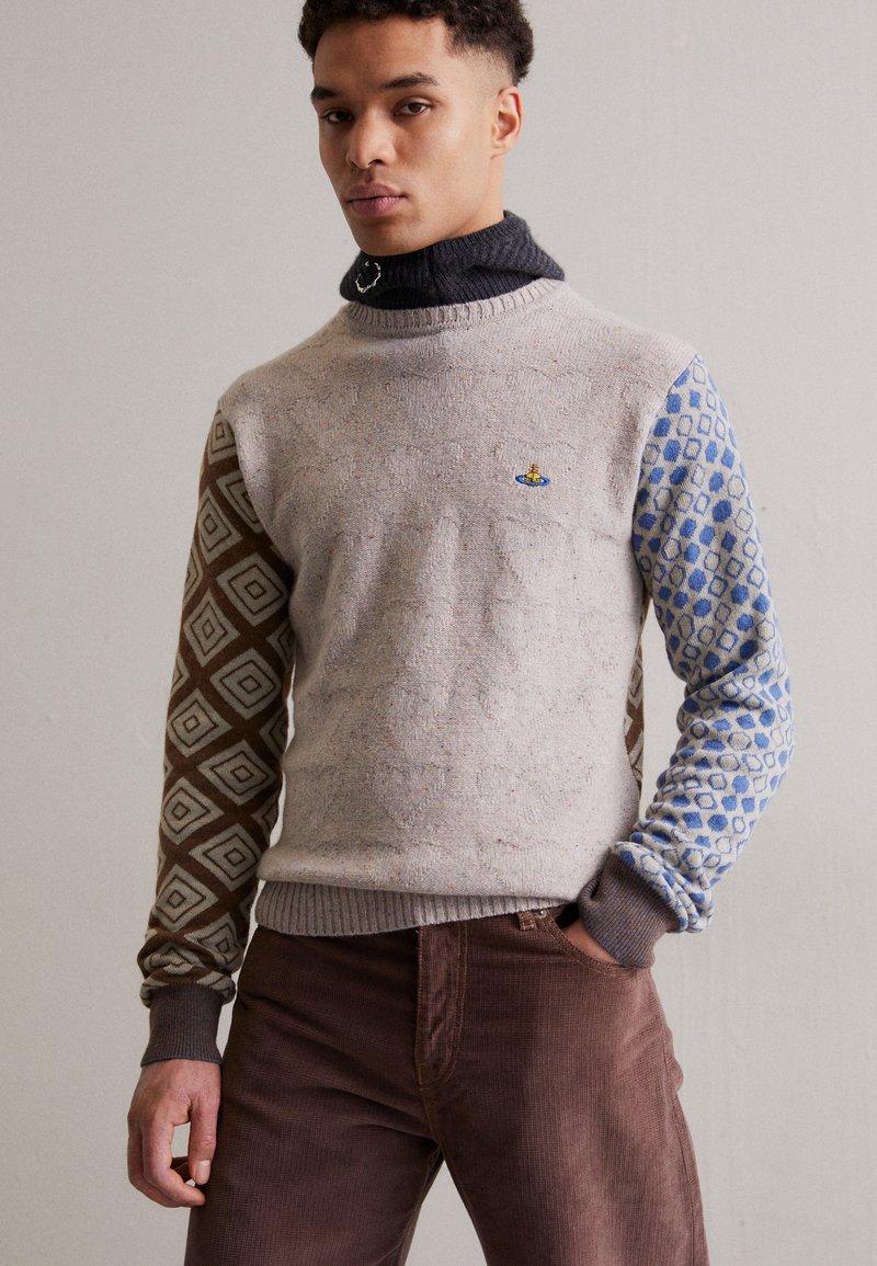 Vivienne Westwood LAST PATCHED JUMPER - Jumper - multi brown/blue/beige ...