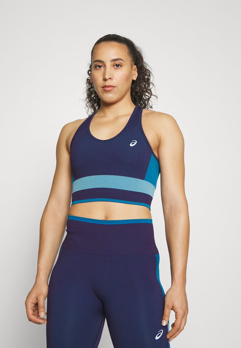 ASICS NAGINO SEAMLESS BRA - Sport-BH mit leichter Stützkraft - indigo ...