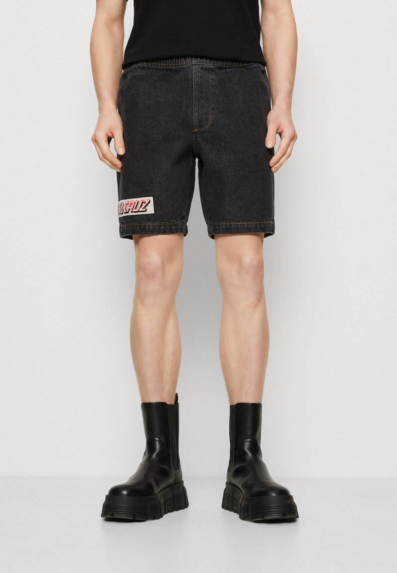 Santa Cruz SEEING MOON DOT UNISEX - Shorts - black washed denim/black ...