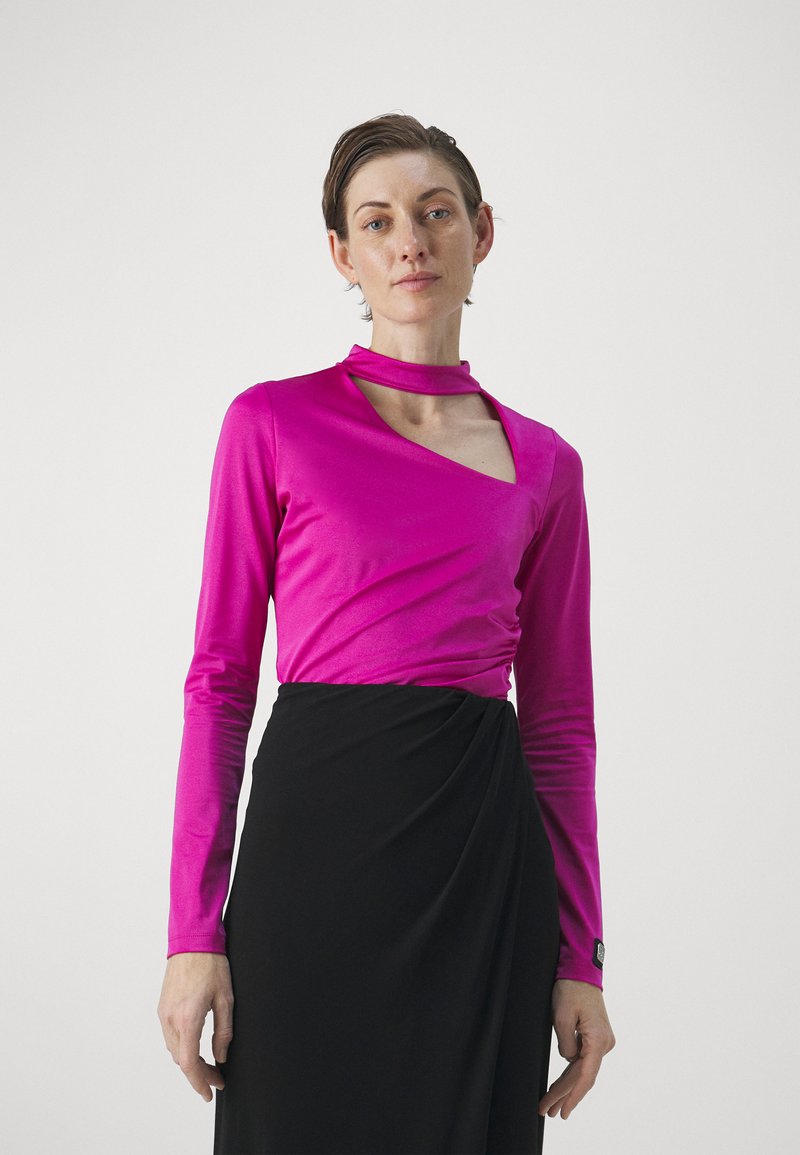 HUGO NIONIA - Topper langermet - dark pink/rosa - Zalando.no