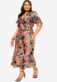 Curves Like These PRINTED MIDI - REGULAR FIT - Rochie de zi - black ...