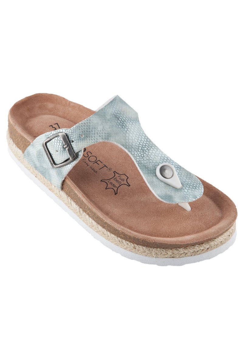 BIOSOFT AMELIE - T-bar sandals - sky/light blue - Zalando.de