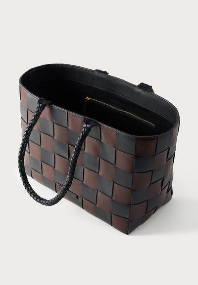 Loeffler Randall KLARA TOTE - Handbag - black/espresso/dark brown - Zalando