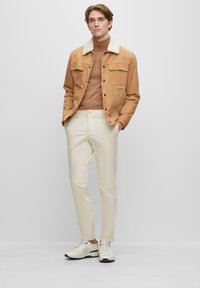 BOSS MAHDI - Lederjacke - medium beige/beige - Zalando.ch