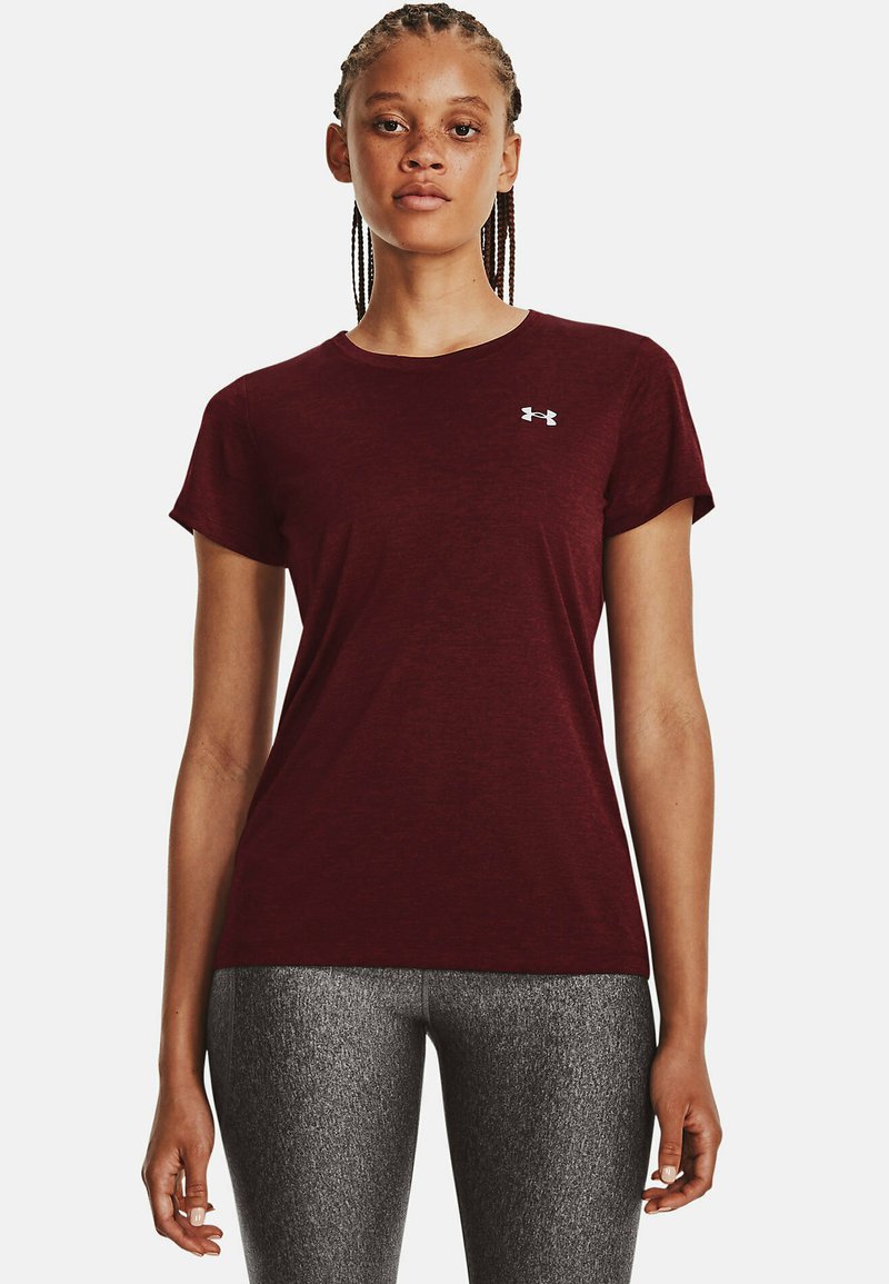 Under Armour TECH TWIST - Jednoduché tričko - dark maroon/červená ...