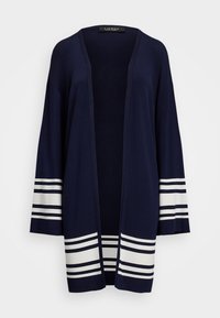 Lauren Ralph Lauren TWO TONE CARDIGAN - Chaqueta de punto - refined navy/white/azul marino ...