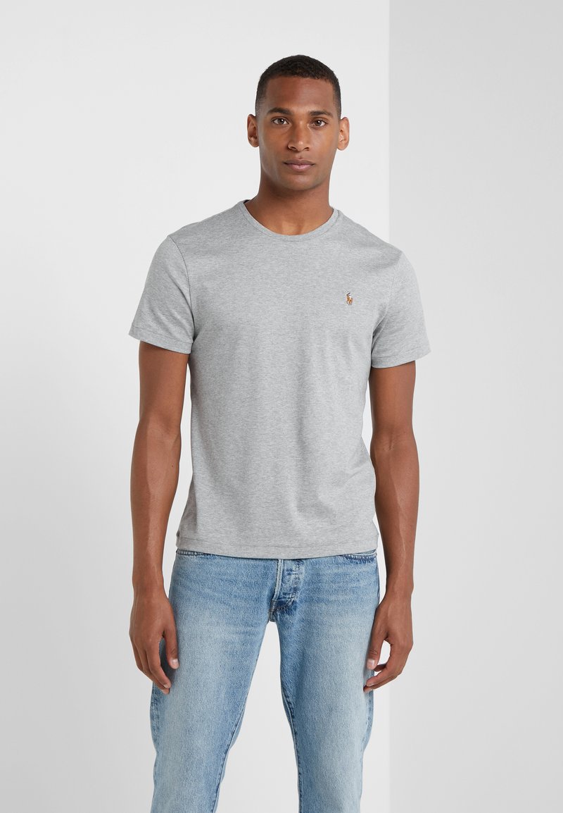 Polo Ralph Lauren CUSTOM SLIM SOFT COTTON TEE - T-Shirt basic - andover heather/grau - Zalando.at