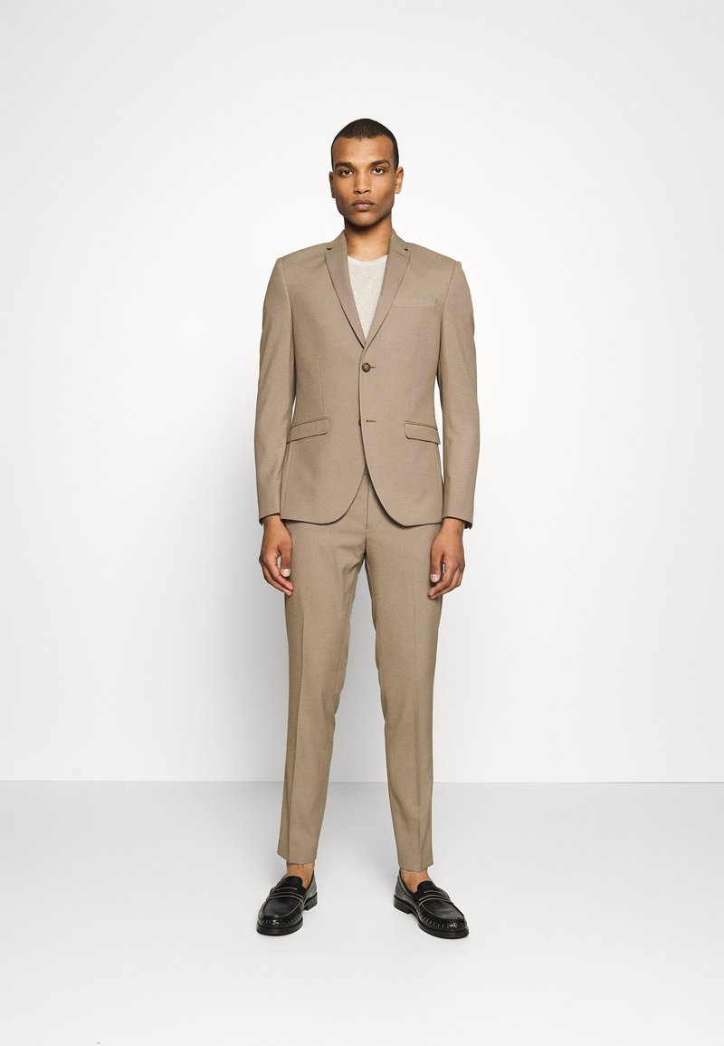 Isaac Dewhirst THE FASHION SUIT NOTCH BIRDSEYE - Suit - brown/beige ...