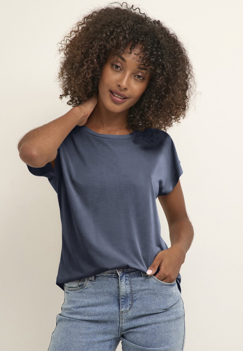 Kaffe KALISE MARIE - T-Shirt basic - vintage indigo/blau - Zalando.ch