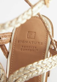 Next SIGNATURE LEATHER PLAIT STRAP BLOCK HEEL SANDALS - High Heel ...