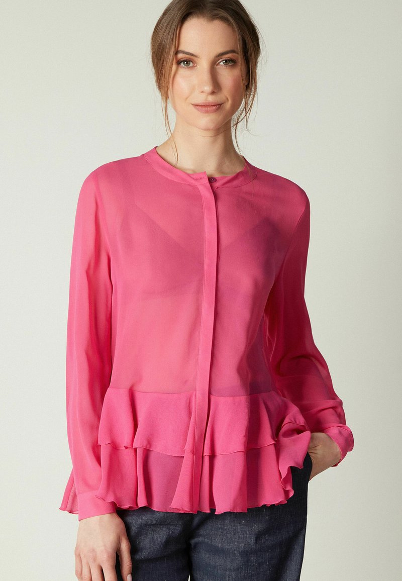 Falconeri MIT RÜSCHEN - Blouse - rosa fuchsia/neon pink - Zalando