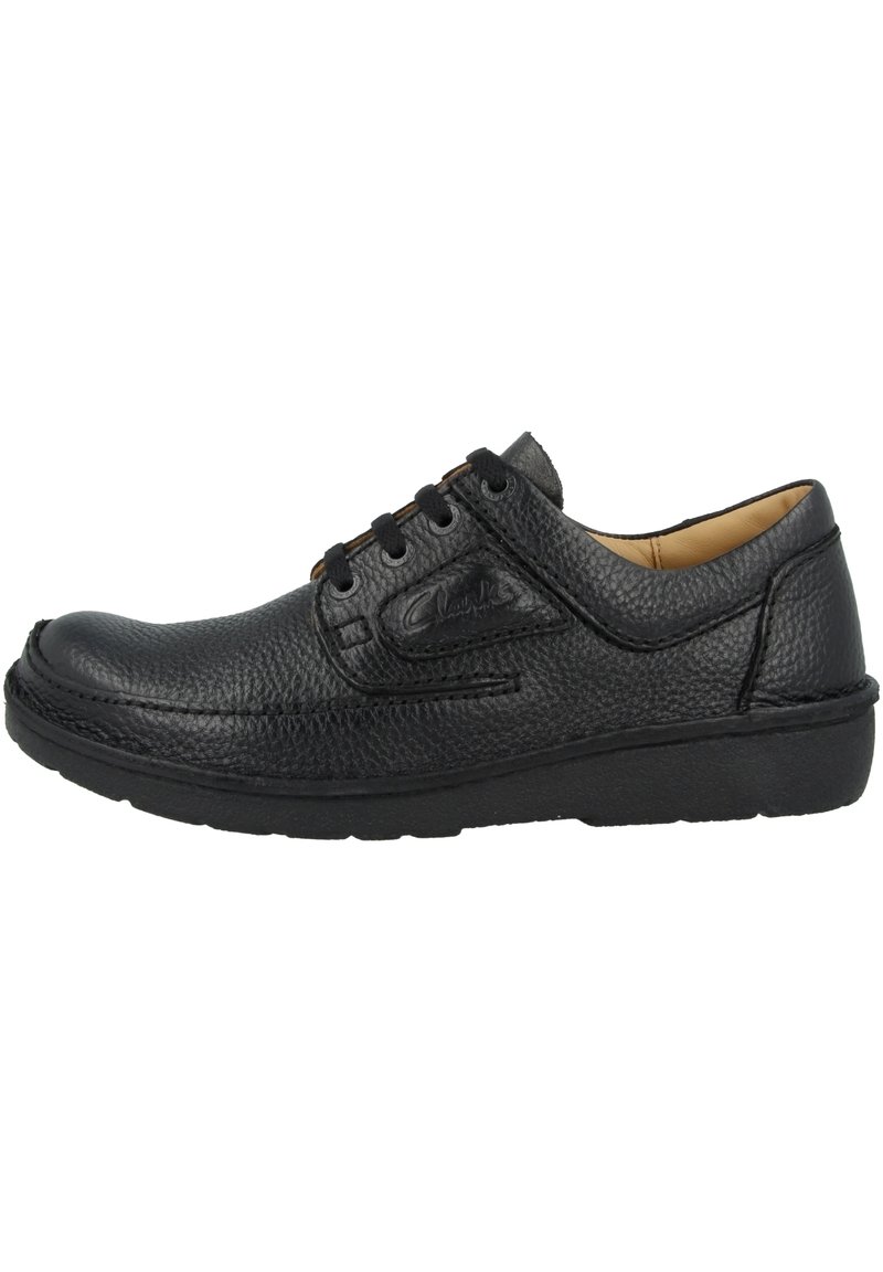 Clarks NATURE II - Stringate sportive - black grained leather (26142039 ...