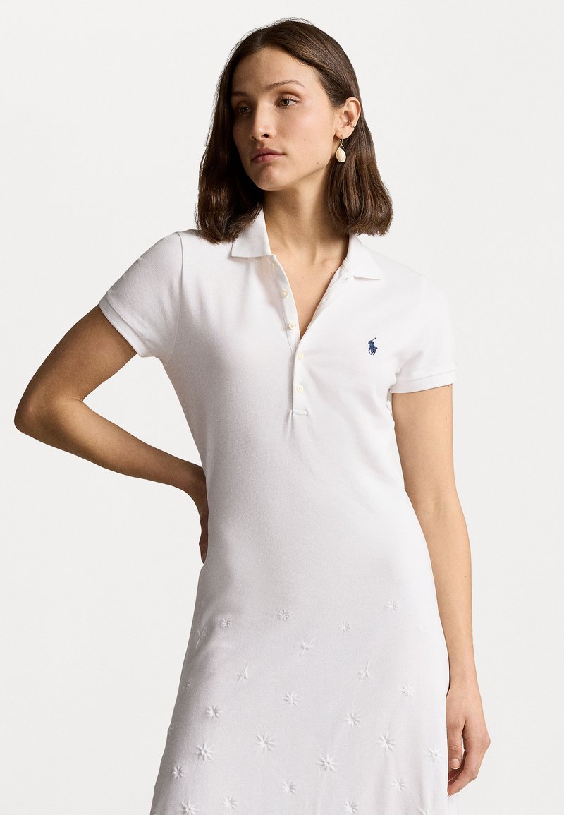 Polo Ralph Lauren SHORT SLEEVE DAY DRESS - Hverdagskjole - white/hvid - Zalando.dk