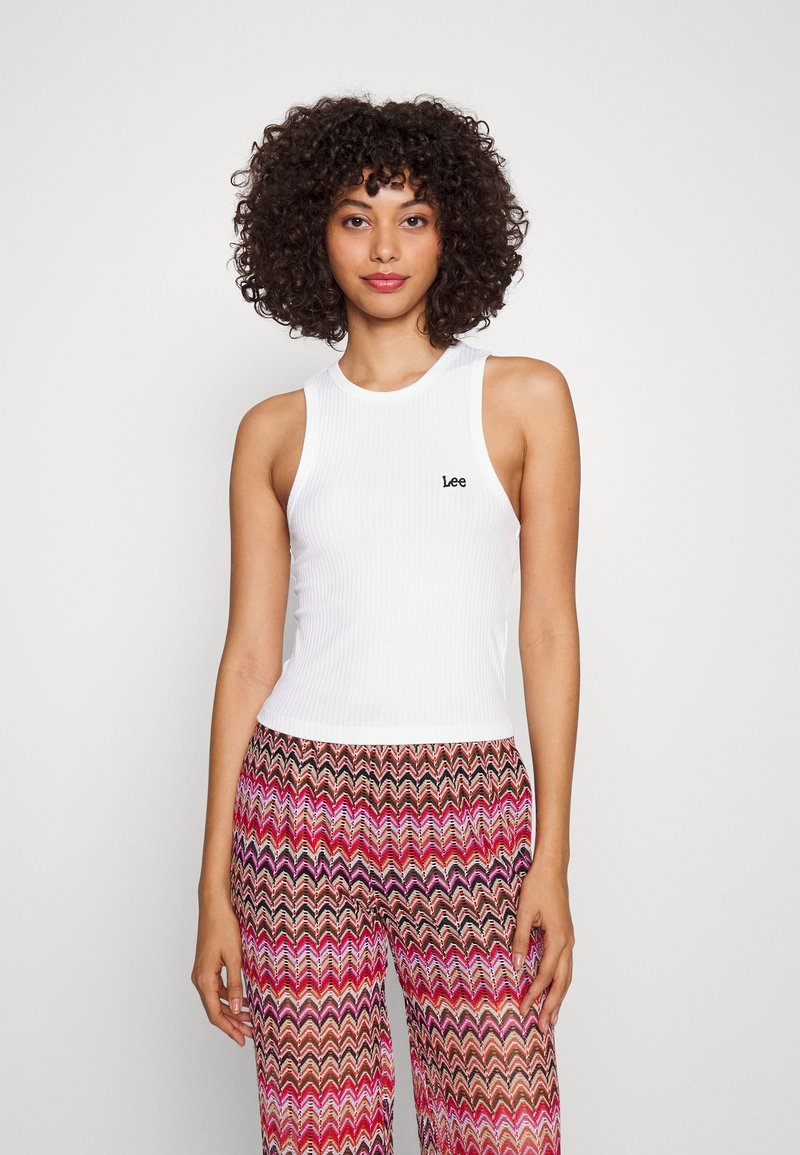 Lee RACER TANK - Top - bright white/wit - Zalando.nl