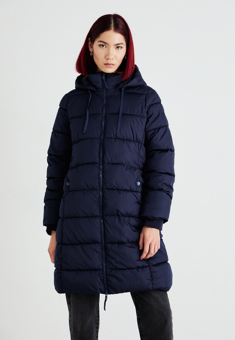 GAP LOGO LONG PUFFER COAT - Winter coat - navy/blue - Zalando.co.uk