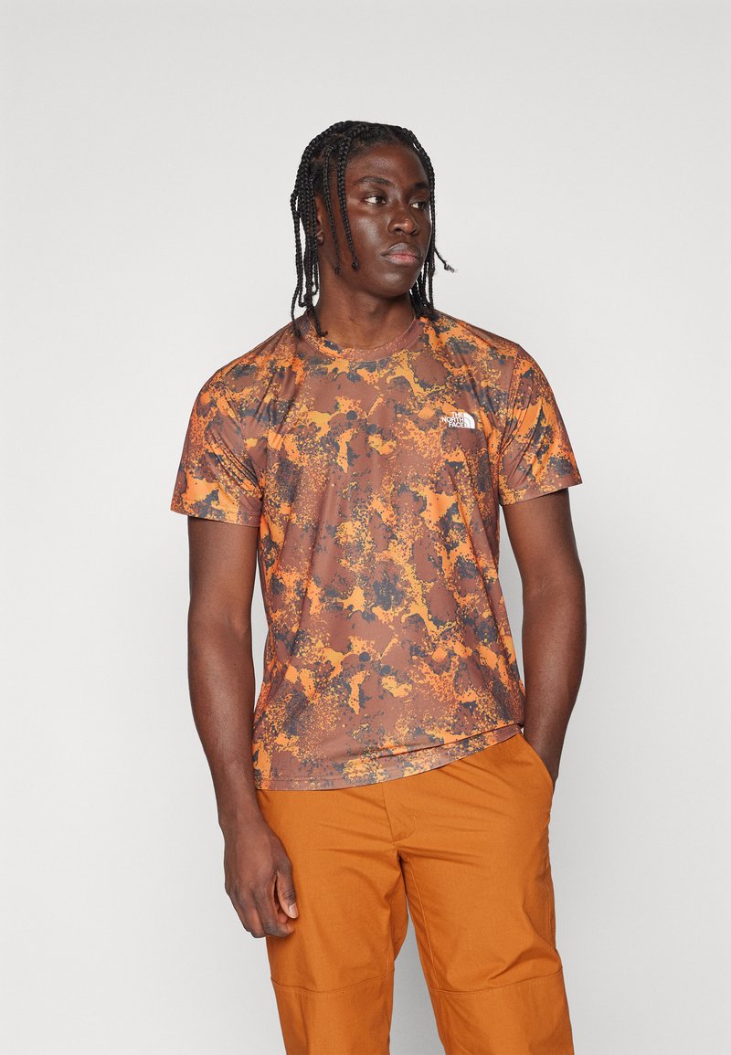The North Face REAXION CREW PRINT - Sport T-Shirt - desert/rust/moss ...