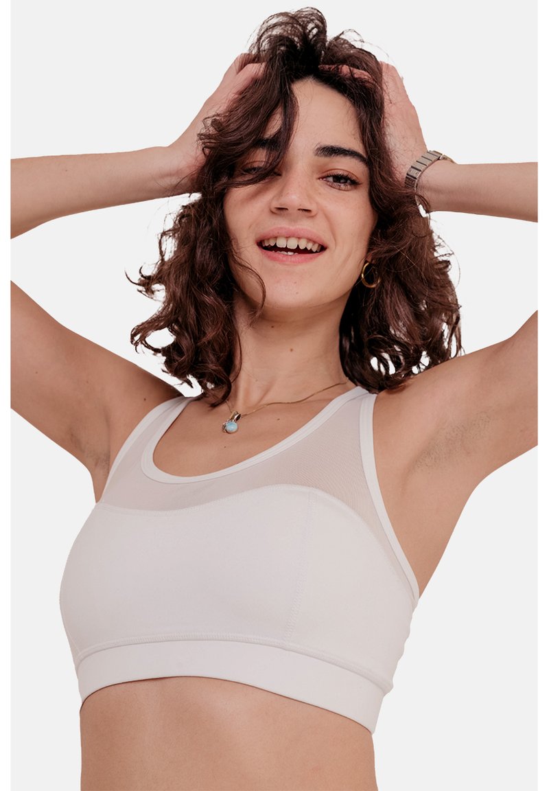 Araa Active Medium support sports bra - white - Zalando.co.uk