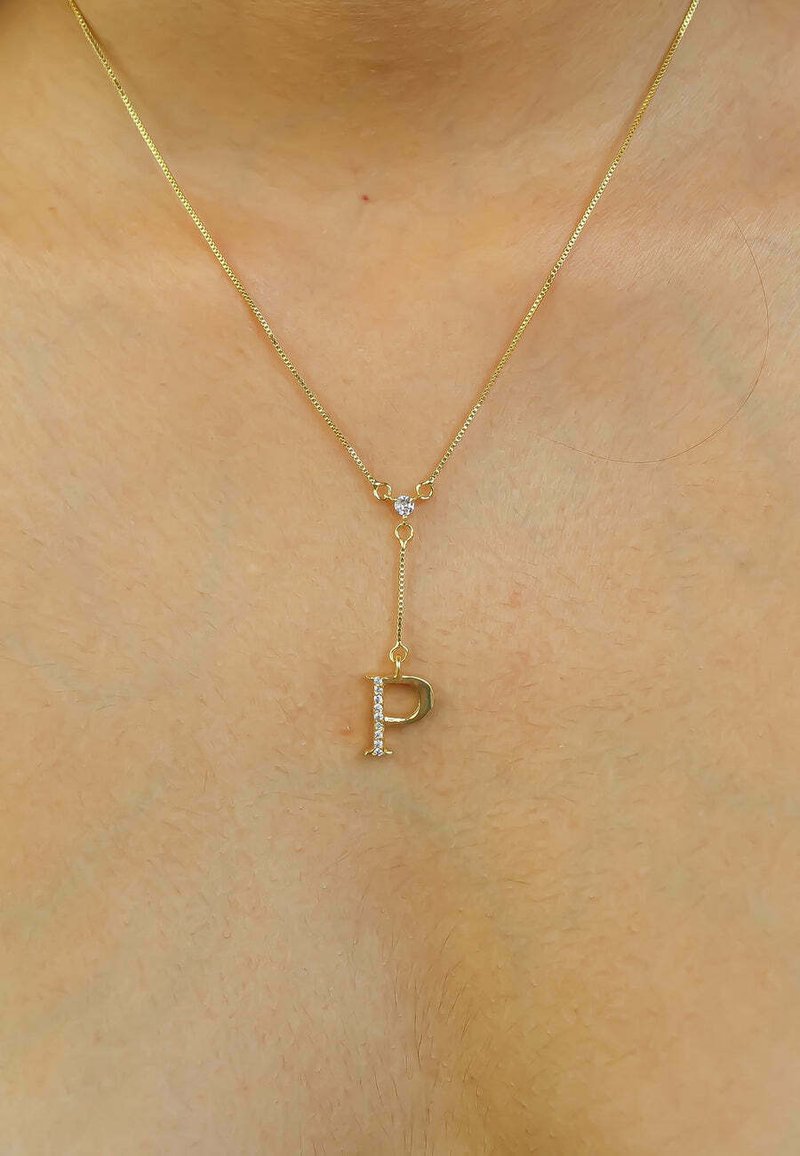 Bombay Sunset INITIAL ALPHABET LETTER P - Collier - gold/doré - ZALANDO.FR