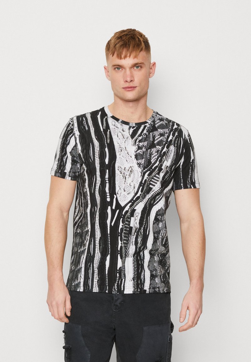 Carlo Colucci UNISEX - T-Shirt print - offwhite/black/antracite/grey ...