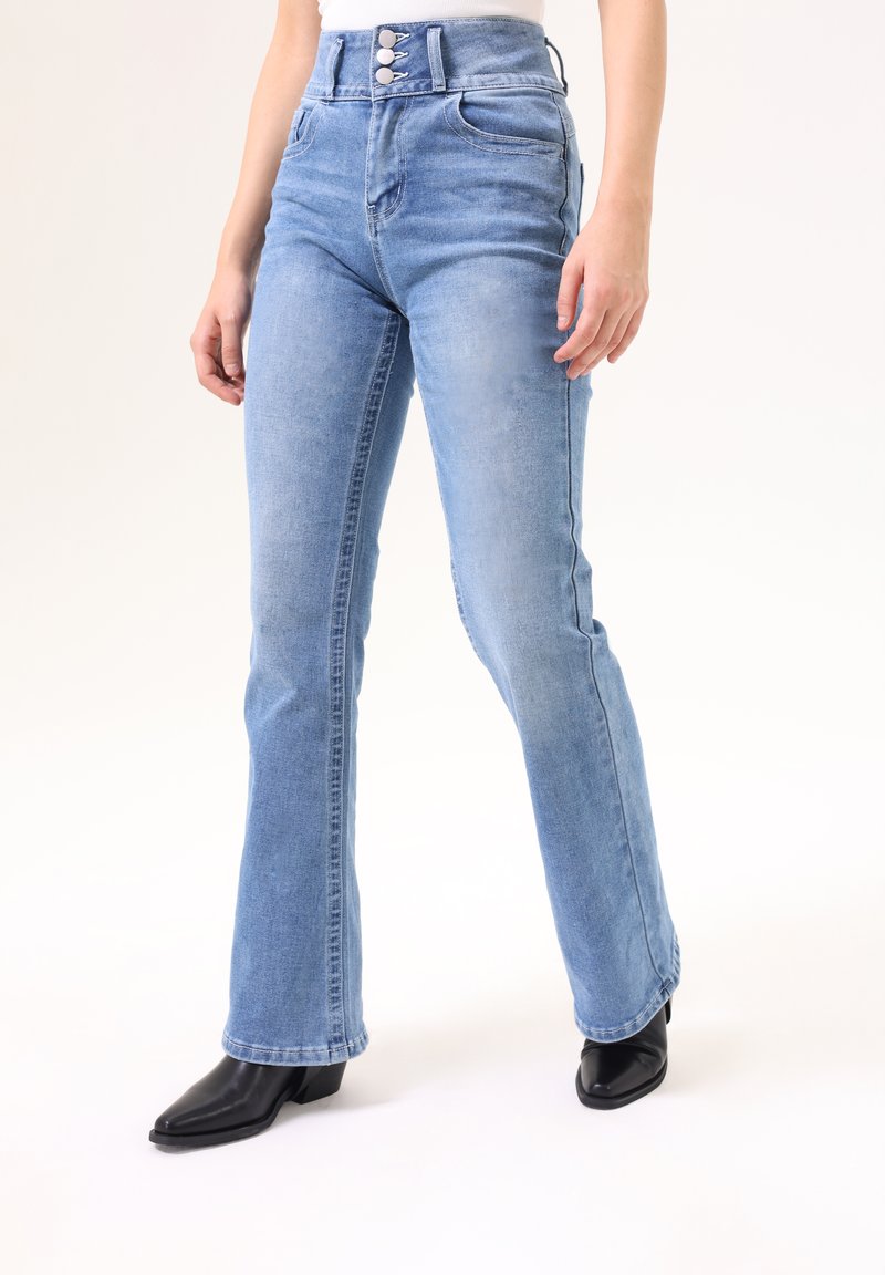 Even&Odd Bootcut jeans - blue wash/blue denim - Zalando.ie