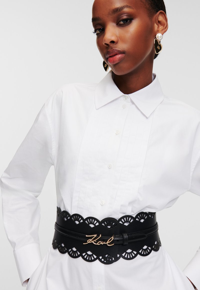 KARL LAGERFELD SIGNATURE FAN WIDE - Vöörihm - black/must - Zalando.ee